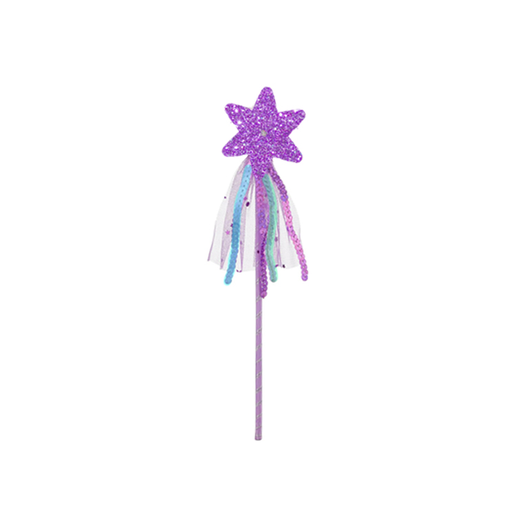 Sparkling Purple Star Wand with Rainbow Ribbons-Sparkling Purple Star ...